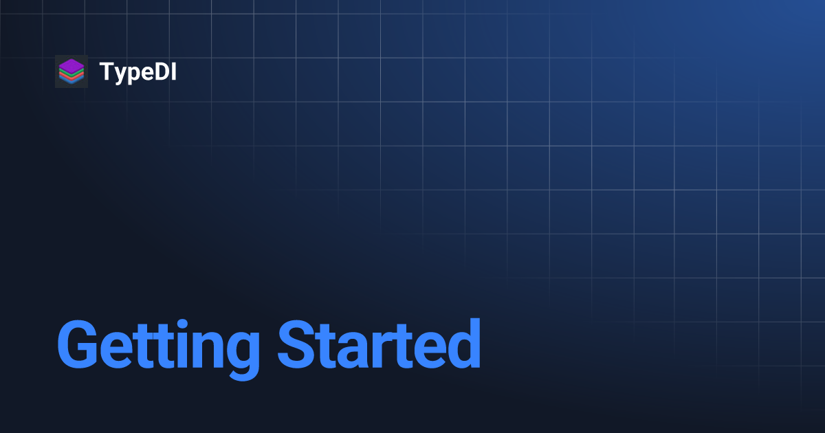 Getting Started | TypeDI